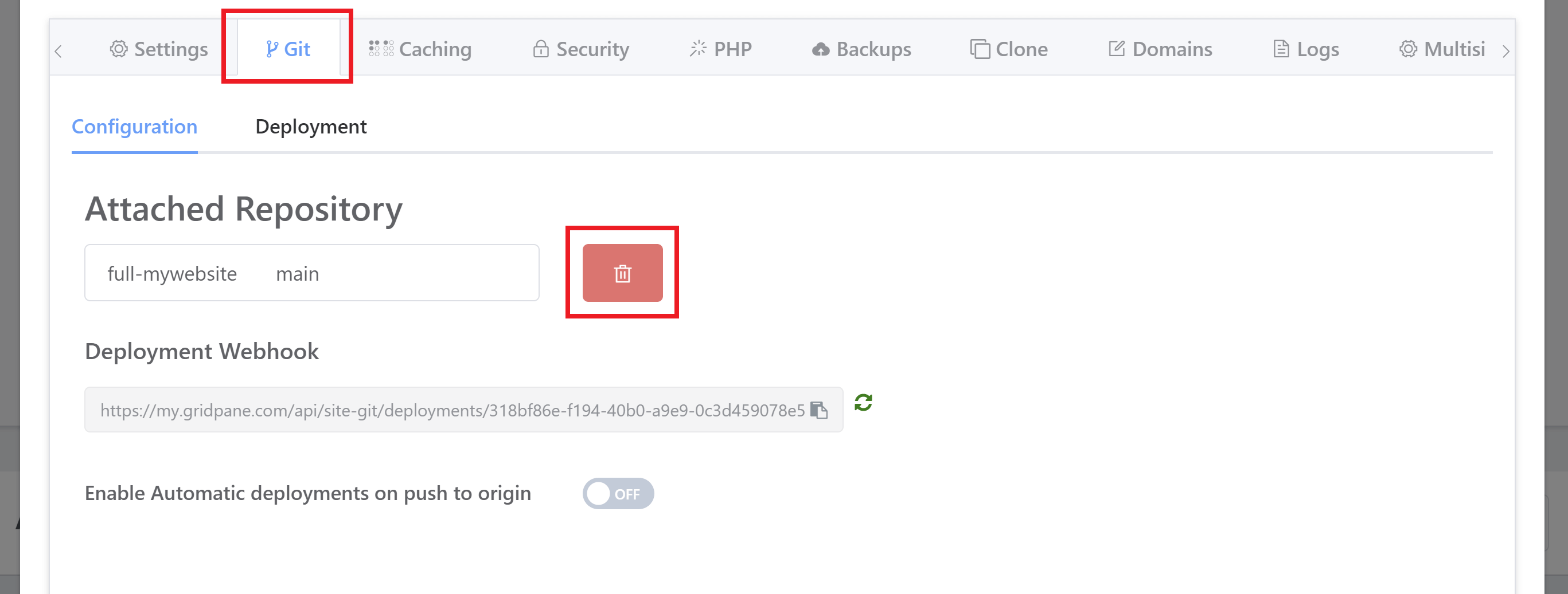 Using The Gridpane Git Integration Gridpane